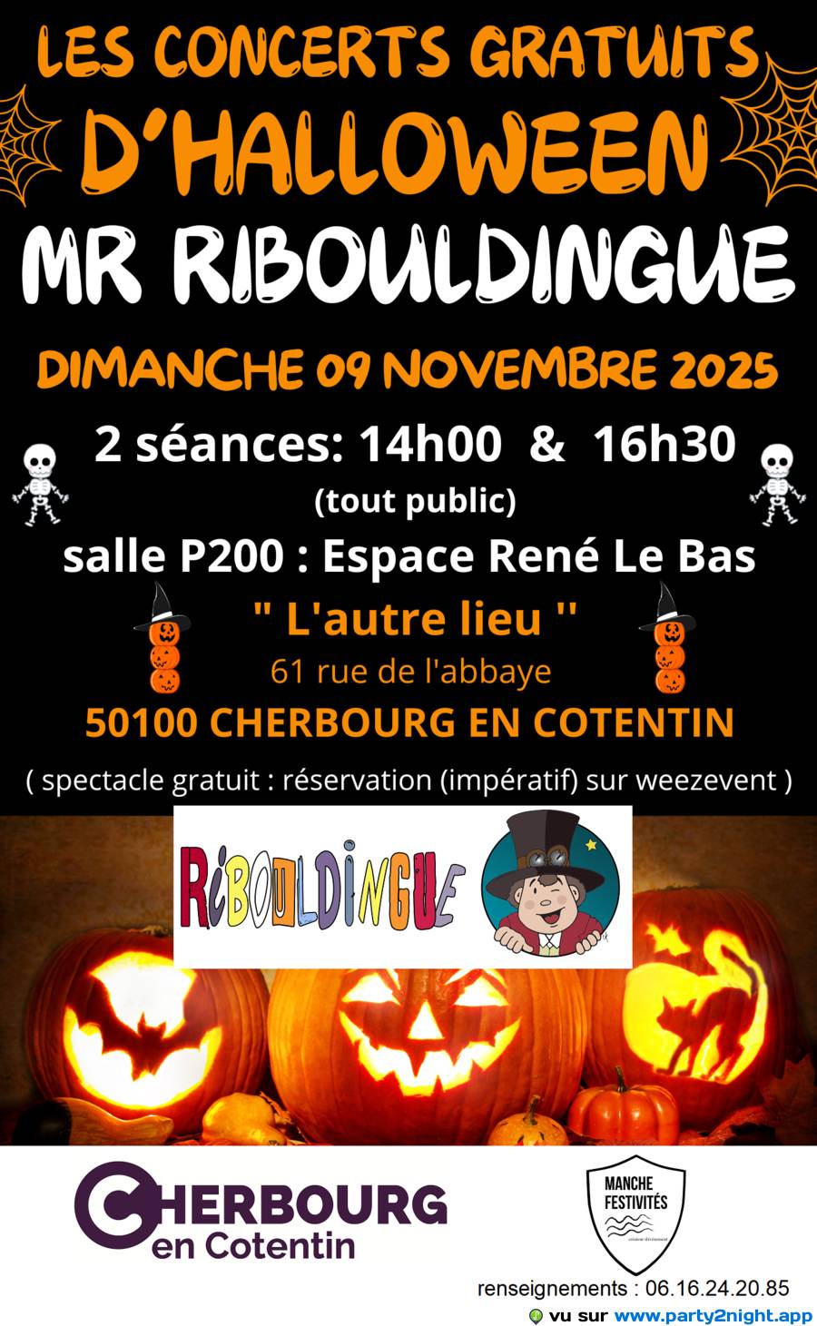 les concerts gratuits d'Halloween Dimanche 09 novembre 2025 2 séance